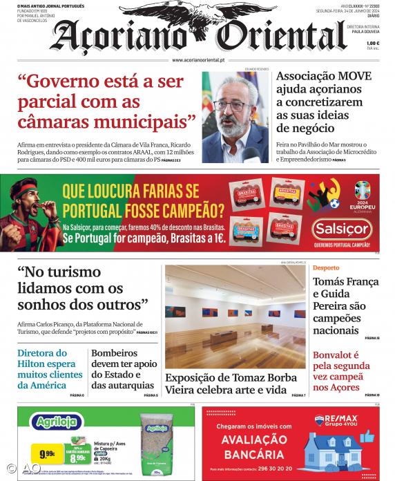 "'Governo está a ser parcial com as câmaras municipais'" é a manchete ...
